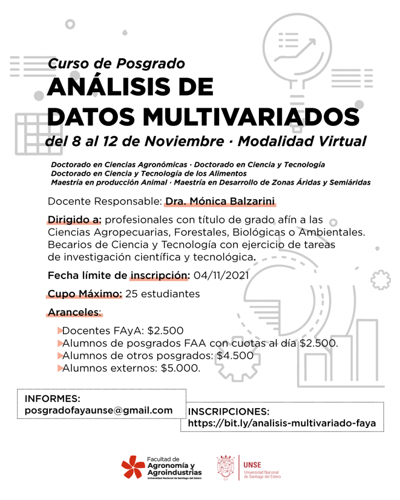 CURSO DE POSGRADO "ANALISIS DE DATOS MULTIVARIADOS" | Facultad de ...